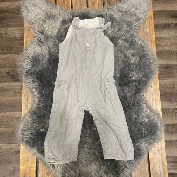 Janie and Jack | Bottoms | Janie And Jack Gray Wolf Corduroy Overalls ...
